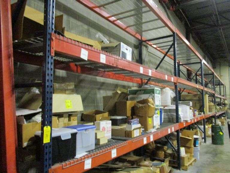 EMPTY PALLET RACK, APPROX. 42" X 13' X 13' HIGH - (1) BAY HAS 8' BEAMS ...