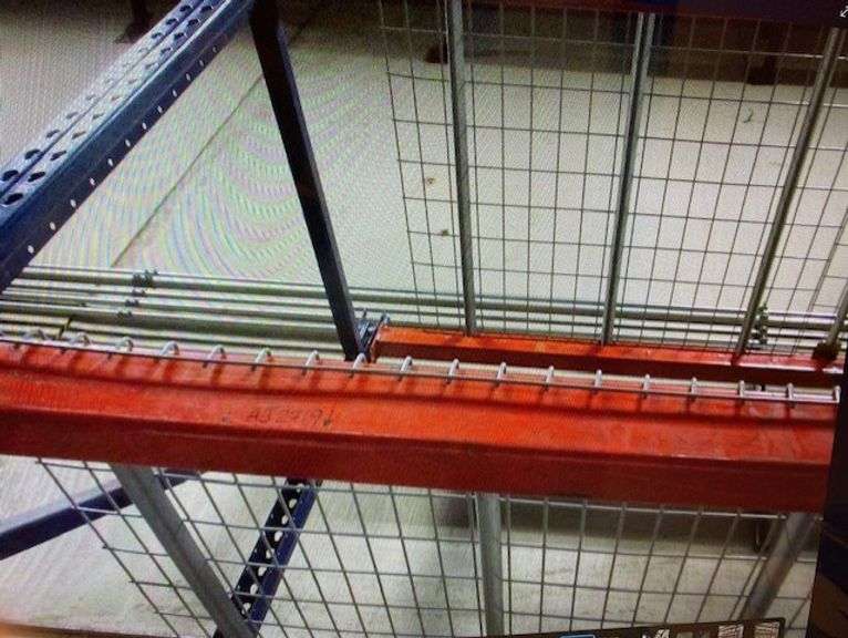 EMPTY PALLET RACK, APPROX. 42" X 8' X 13' HIGH, MESH DECKING (BUYER ...