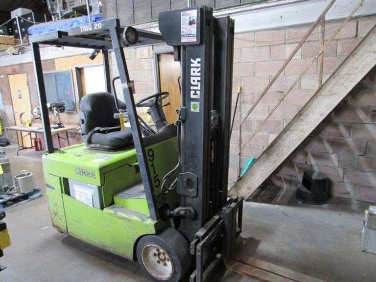 ELECTRIC FORKLIFT, CLARK MDL TMG20, 188" LIFT HEIGHT, 3, - Rosen Systems