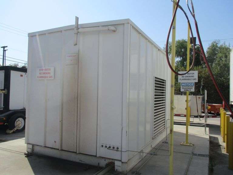 COMPRESSOR HOUSE ON PALLET, JMW COMPRESSOR, (1) RECOVERY TANK, SHOWS ...