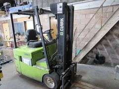 ELECTRIC FORKLIFT, CLARK MDL TMG20, 188" LIFT HEIGHT, 3, - Rosen Systems