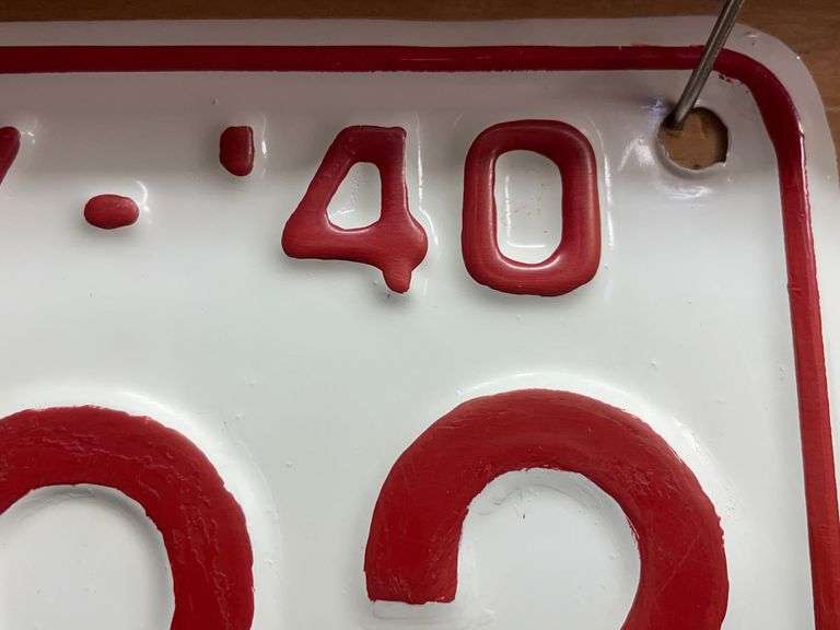 KY 1940 Clark County License Plate - reSettled Life