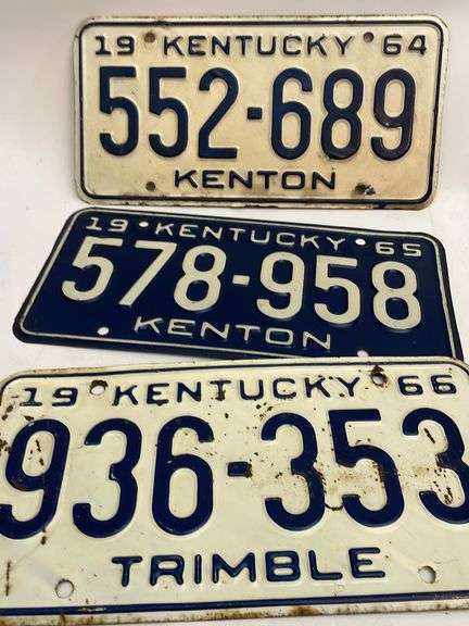 1964, 1965, 1966 Kentucky Plates - reSettled Life