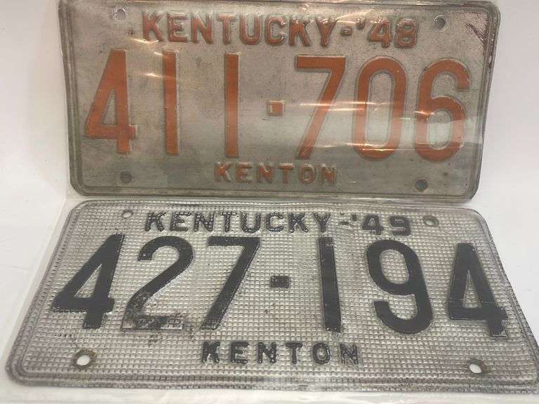 1948 and 1949 Kentucky License Plates - reSettled Life