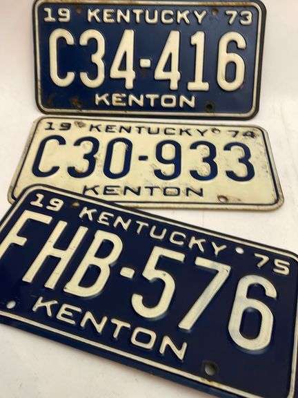 1973, 1974 and 1975 Kentucky Plates - reSettled Life