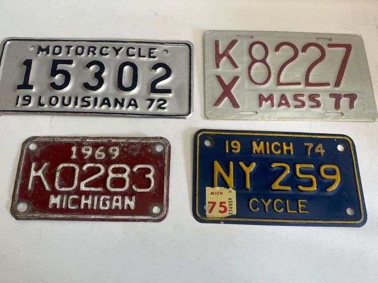 Vintage Motorcycle License Plates - reSettled Life