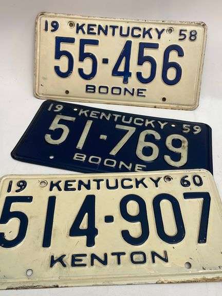 1958, 1959, 1960 Kentucky Plates - reSettled Life