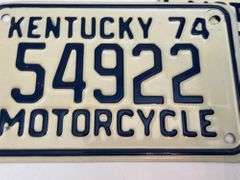 Variety of Kentucky Motorcycle Plates - reSettled Life