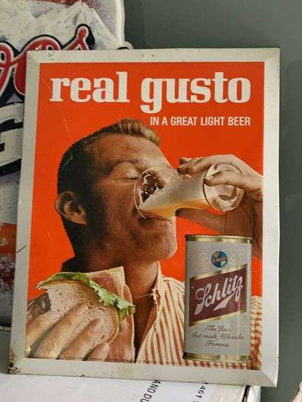 Coors and Schlitz Metal Signs - reSettled Life