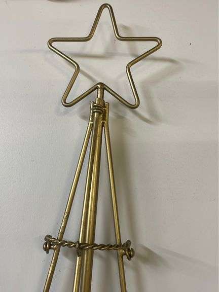 Tripar Half Christmas Twisted Gold Metal Tree - reSettled Life