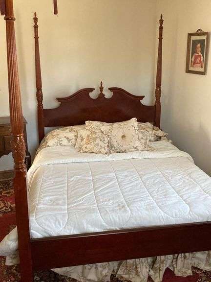 Queen Four Poster Bed - reSettled Life