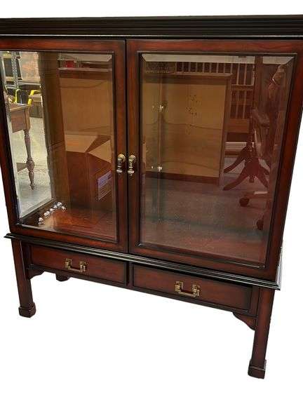 Vintage Bombay Co Lighted Display Cabinet - reSettled Life