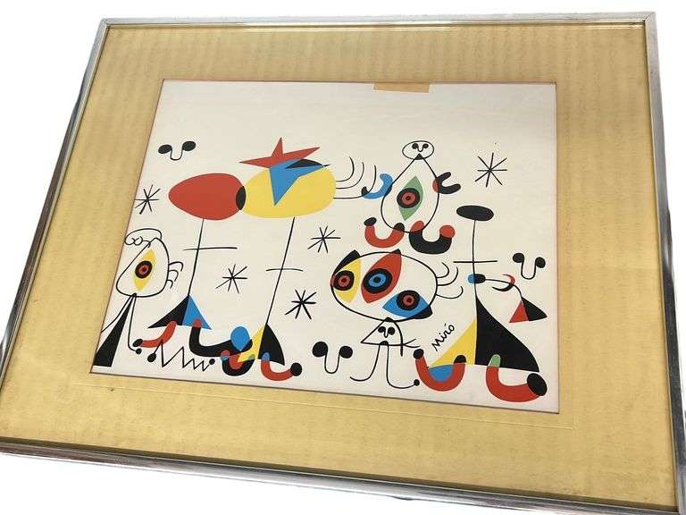Joan Miro Silk Screen Framed Art - reSettled Life