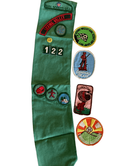 Vintage Girls Scout Sash and Patches - reSettled Life