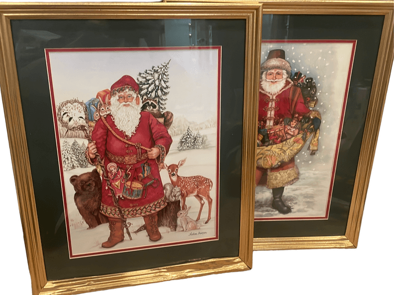 Framed Santa Wall Decor - reSettled Life