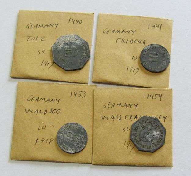 4 GERMAN NOTGELD 1917 1918 - Star Coin and Currency, LLC