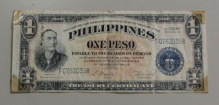 1 PESO PHILIPPINES VICTORY NOTE - Star Coin and Currency, LLC
