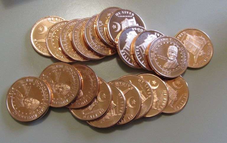 ROLL OF 20 1 OUNCE COPPER ROUNDS MUHAMMAD DESIGN 2020 - Star Coin and ...