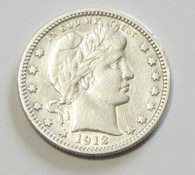 1912 BARBER QUARTER SOLID MID GRADE - Star Coin and Currency, LLC