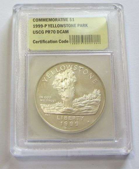 $1 SILVER 1999 YELLOWSTONE COMMEMORATIVE PROOF - Star Coin and Currency ...