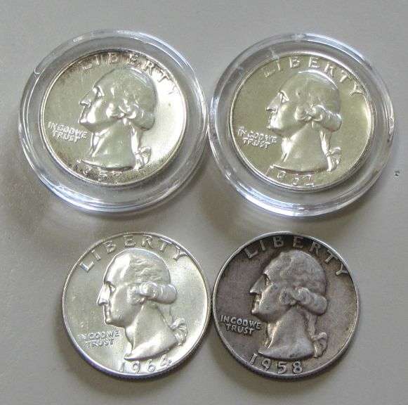4 SILVER WASHINGTON QUARTERS - Star Coin and Currency, LLC