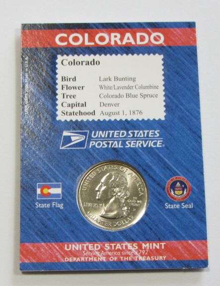 SEALED COLORADO QUARTER WITH MINT STAMP - Star Coin and Currency, LLC