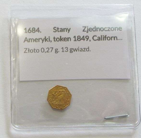 STANY ZJEDNOCZONE AMERYKI CALIFORNIA GOLD TOKEN 1849 REPLICA - Star ...