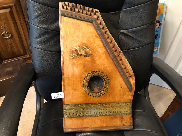 Vintage Lap Harp Wall Hanging - BHHS GA Properties Auction Group