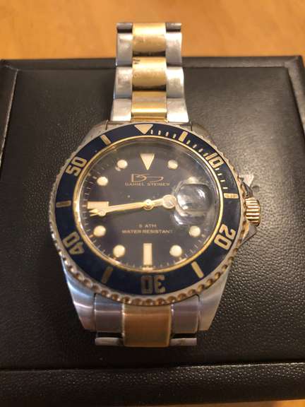 Daniel Steiger Mens Steel Watch- Water Resistant, Needs Battery - BHHS ...