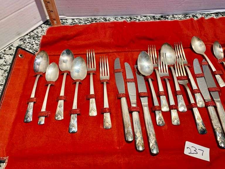 Rosebud Silver Plate Silverware - BHHS GA Properties Auction Group