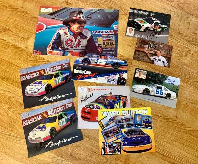8pc NASCAR Signed Pictures - BHHS GA Properties Auction Group