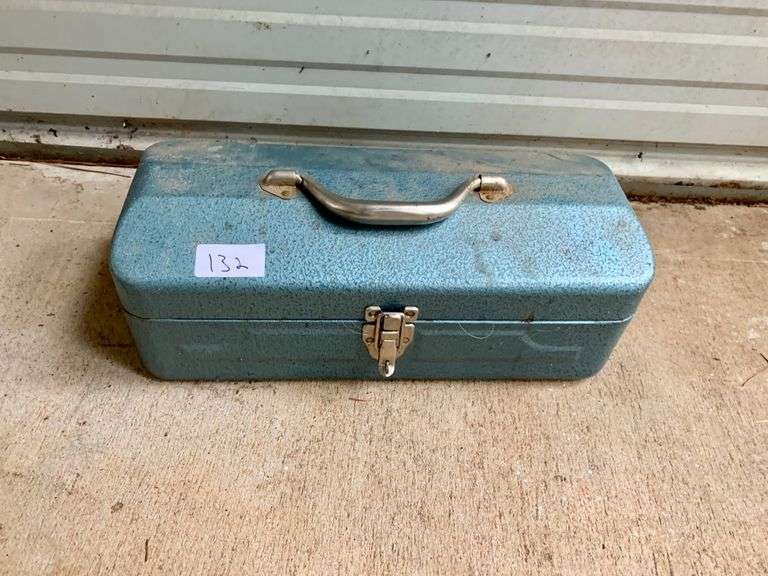 Blue Tool Box with Misc Tools - BHHS GA Properties Auction Group