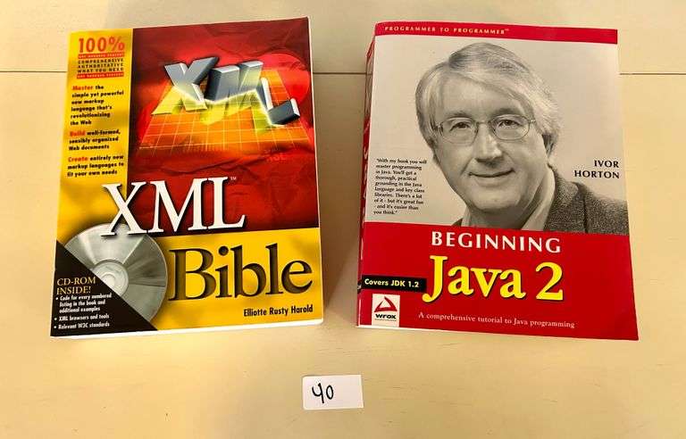 2pc Books - XML Bible & Beginning Java 2- Truett’s Luau Area Home - BHHS GA Properties Auction Group