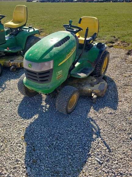 John Deere G100 Hydrostat mower, 54" deck, runs, mows good - Schmid Auction