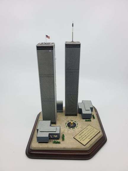 Very Detailed Miniature Twin Towers, In Original plastic and Styrofoam ...