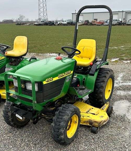 John Deere 4100 HST Hydrostate lawn tractor mower 3 cylinder diesel ...