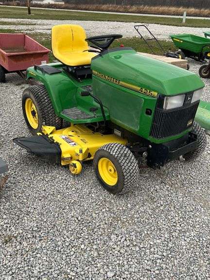 John Deere 425 lawn mower, all wheel steer, 54" deck, 389 hrs., s/n ...
