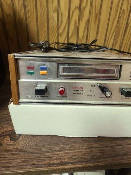 Emerson Stereo with speakers, records, 8 tracks, craig pioneer 8 track ...