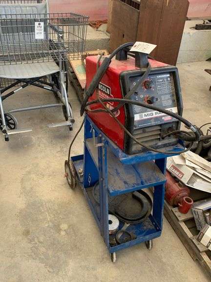 Lincoln welder, Mig 110 plug in w/cart - Schmid Auction