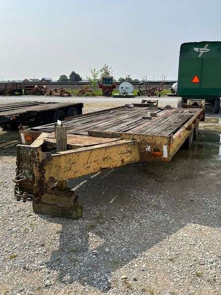 1979 Miller 19' Heavy Duty Equipment trailer, Tandem dual axles, vin ...
