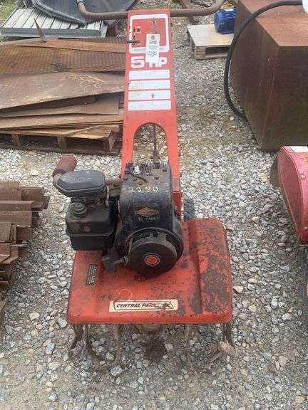 Central Park front tine 5hp tiller - Schmid Auction