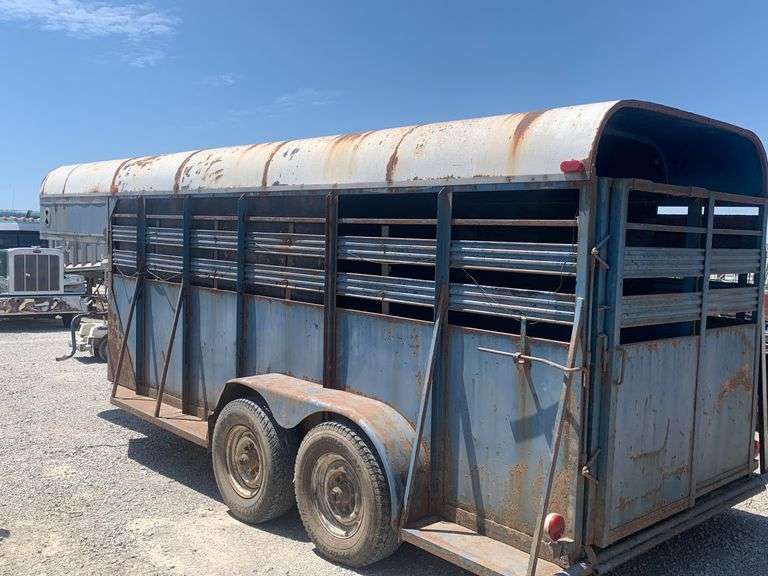 1985 Ponderosa gooseneck livestock trailer 16-ft vin 1290028 - Schmid ...