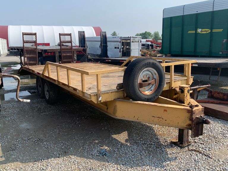 1977 Handover FB trailer 18' deck w/3' Dovetail, 7000lb axles, steel ...