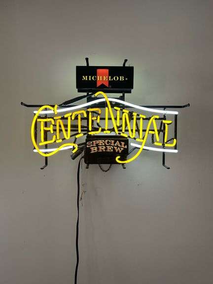 Michelob Centennial Beer Light Up Neon Sign, 26''w X 17''h, works ...