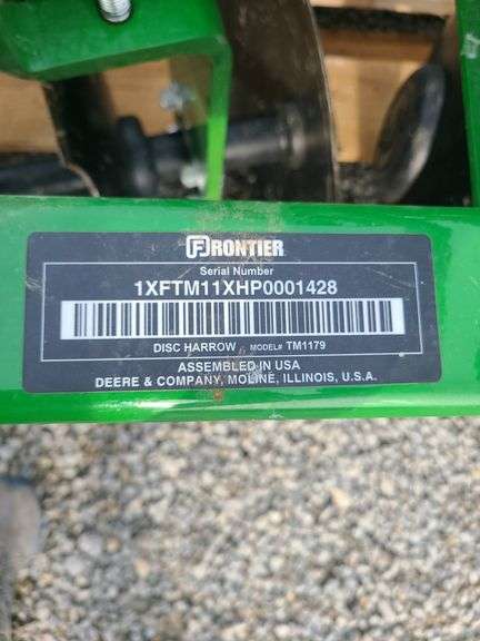 Frontier 3pt disc, TM1179, 1 year old, like new, Excellent condition ...