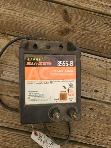 Blitzer 20 mile fence charger, works good. - Schmid Auction