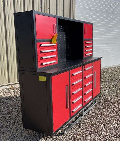 Unused Uppro 7'3" toolbox workbench - Schneider Auctioneers LLC