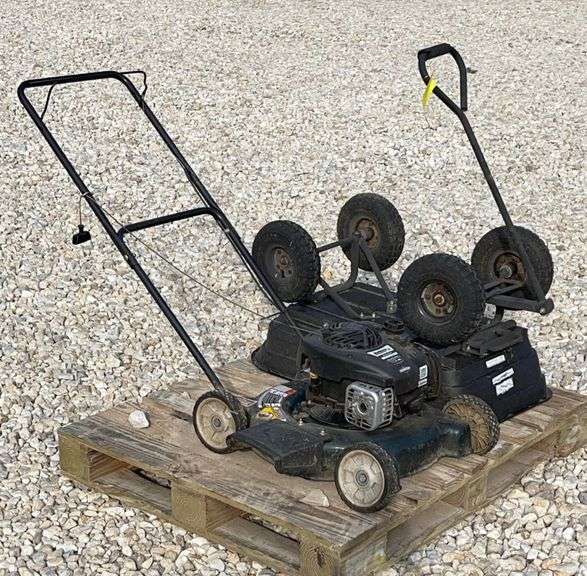 Bolens push mower & Gorilla cart - Schneider Auctioneers LLC