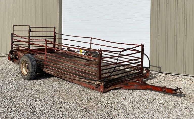 6'x14' hydraulic lifting pig carrier - Schneider Auctioneers LLC