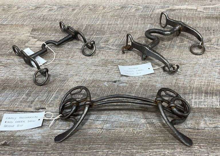3 early iron bits - Schneider Auctioneers LLC